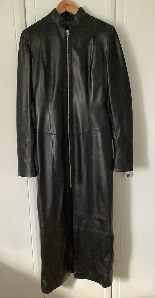 Genuine Nappa Lambs Leather Coat Dress By Crazy outfits Germany Size M ...