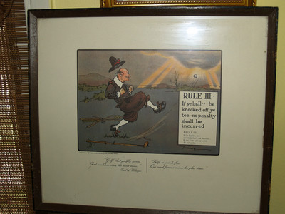 Antique 60s print Chas Crombie Perrier Print Crombies rules of GOLF III ...