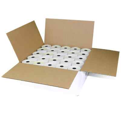 3" x 100' 2 TIER WHITE/CANARY CASH REGISTER CARBONLESS RECEIPT PAPER ...