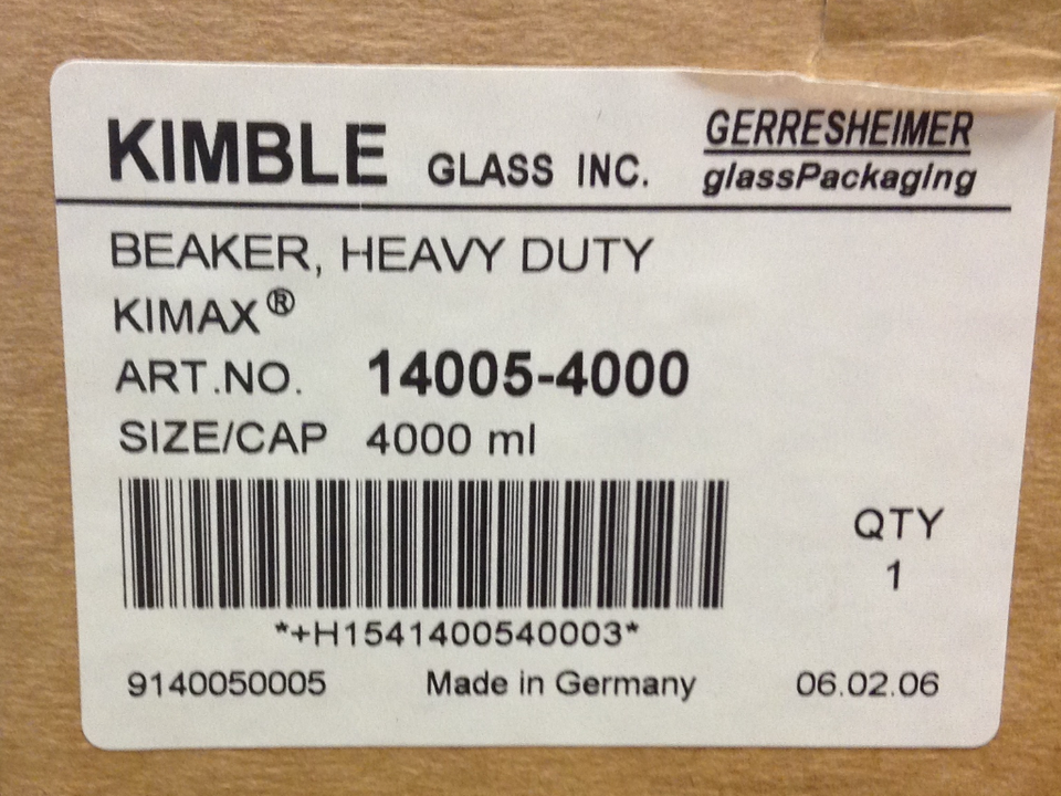 KIMBLE - Catalog #14005-4000 - Breaker, Heavy Duty - 4000 ml - NEW | eBay