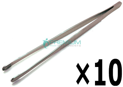 10× Dental Russian Tissue Forceps 8" Surgical Stainless Steel ...