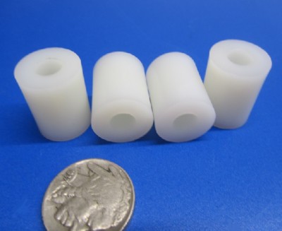 Nylon 66 Spacer, Natural, NO.1/4" Screw, 5/8" OD x .252" ID x 3/4" Long ...