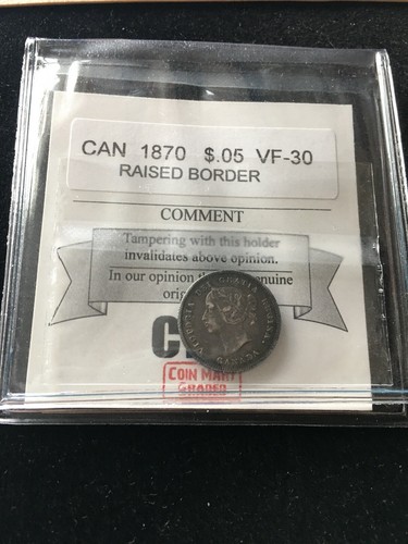 1870 RB, Coin Mart Graded Canadian, ¢ 5 Cent, **VF-30** | eBay