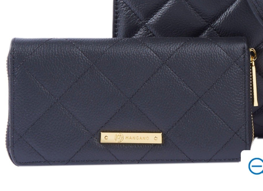 Joy Mangano First Class Luxury Leather Quilted Wallet Black Onyx NWT ...