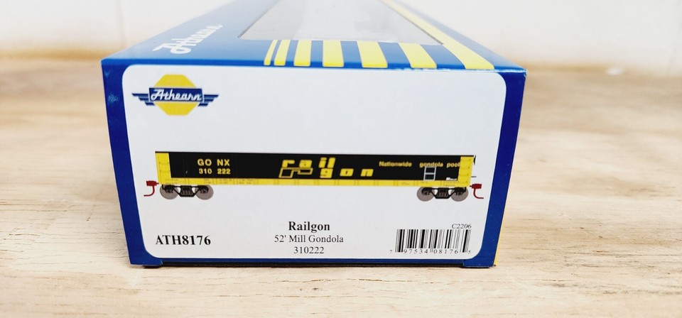 Athearn 8176 Railgon Railroad 52' Mill Gondola GONX 310222 HO Scale ...