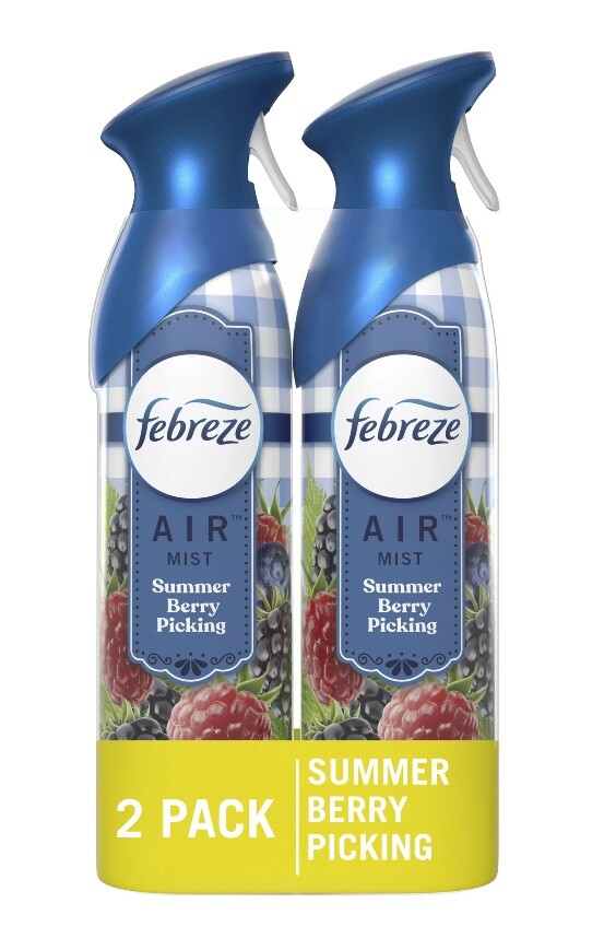 2 Pack Febreze Air Mist Summer Berry Picking Air Freshener Spray 8.8oz ...
