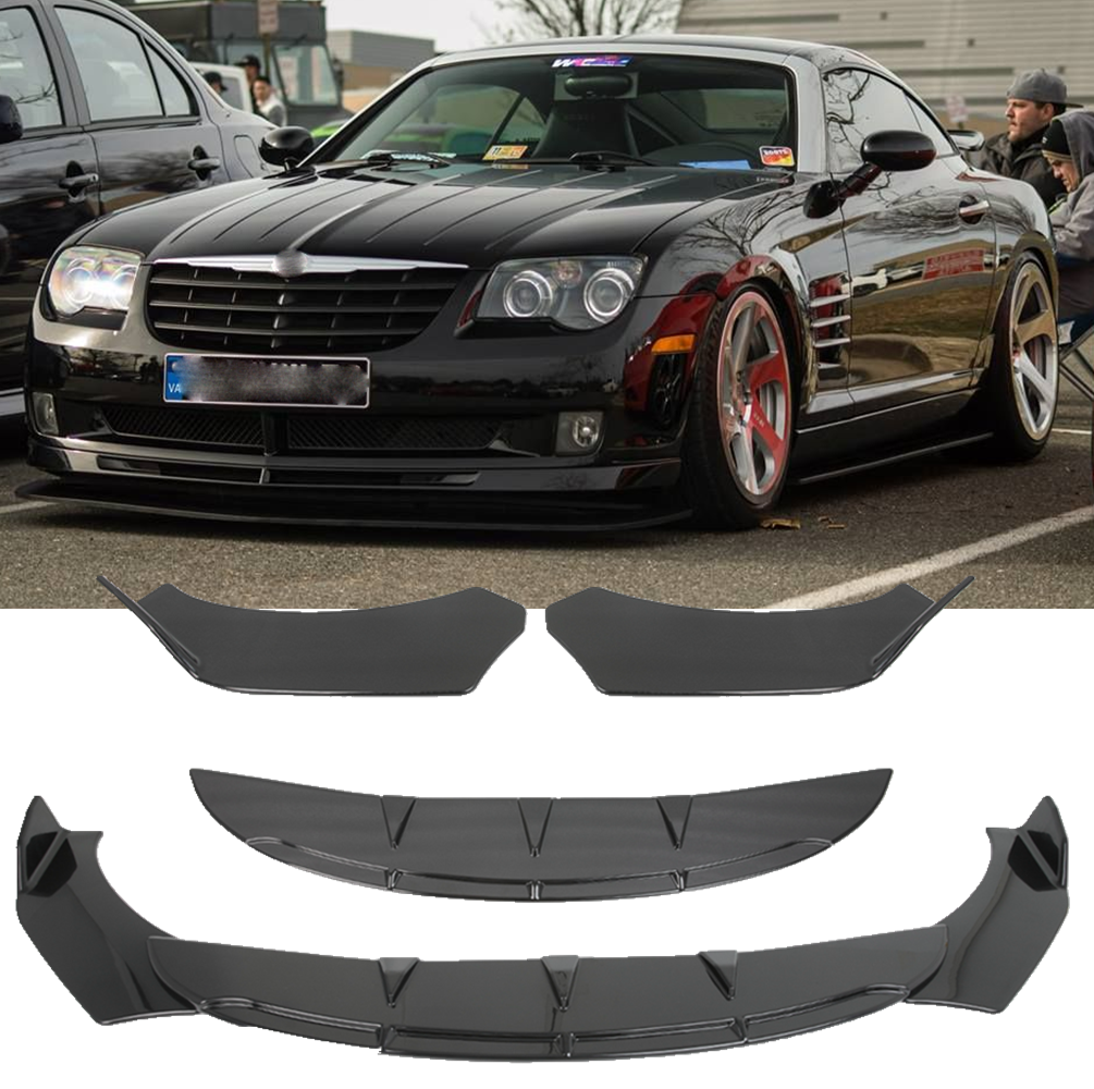Front Bumper Chin Lip Spoiler Splitter Body Kit Black For Chrysler ...