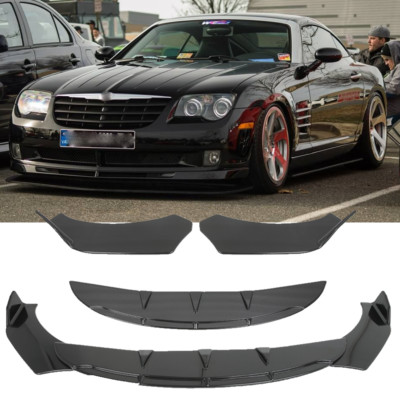 Front Bumper Chin Lip Spoiler Splitter Body Kit Black For Chrysler ...