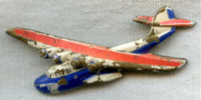 1930s Pan Am "Clipper" Pin with Painted Details | eBay