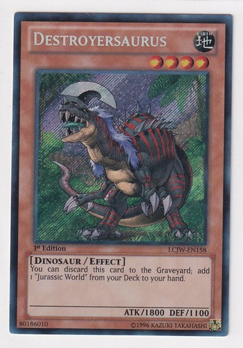 YUGIOH! DESTROYERSAURUS - SECRET RARE 1ST EDITION - LCJW-EN158 LP+ | eBay