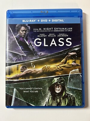Glass (Blu-ray, 2019) DVD + Digital , Samuel Jackson, Bruce Willis ...