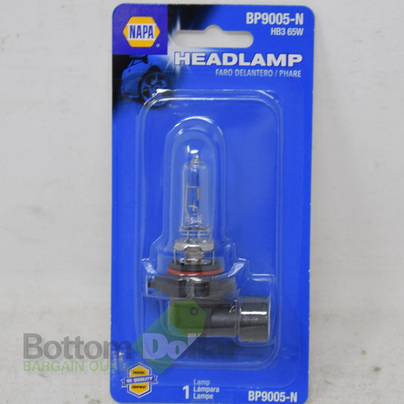 NAPA Halogenlamps Front Bulb Bp9005-n Serie Hb3 65 Watts 12.8 Volt 5.08 ...
