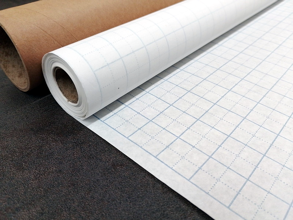 Dressmakers Squared Grid Pattern Paper for Drafting Designs - 36" x 10m ...