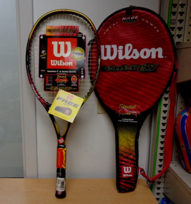 NWT Wilson Energy Super Tennis Racket (T5434B2) 4 3/4 in, Longbody, OS ...