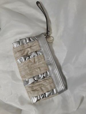 ELLE SILVER ZIPPER WRISTLET PURSE | eBay
