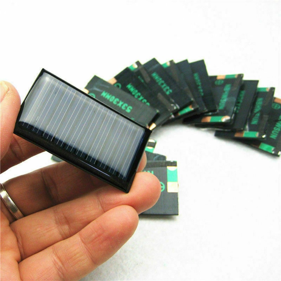 10Pcs/Lot DIY Toy 5V 30mA 53X30mm Micro Mini Small Power Solar Cells ...