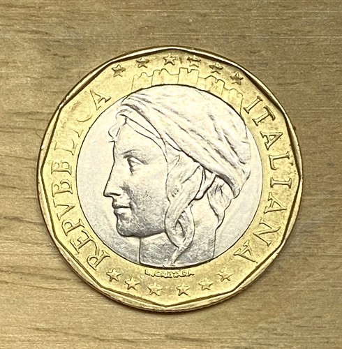1998 Italy 1,000 Lire, Circulated Foreign Coin, Bi-Metallic, Free ...