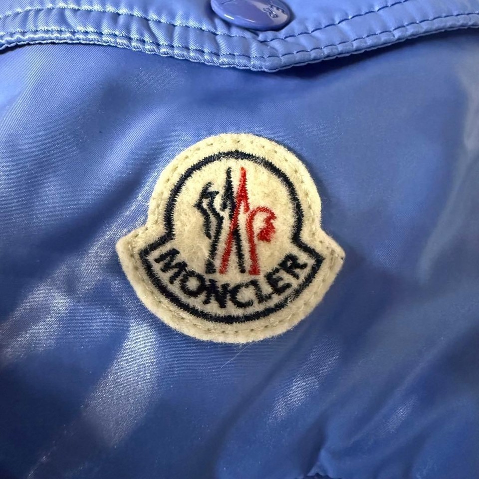MONCLER Extreme XL Size Puffer Jacket MAYA Light Blue Stretch Anime Tag ...
