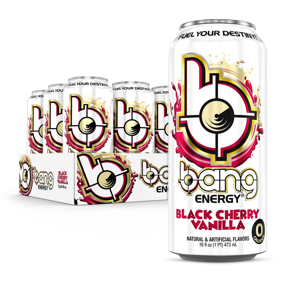 Bang Energy Black Cherry Vanilla, Sugar-Free Energy Drink, 16-Ounce ...