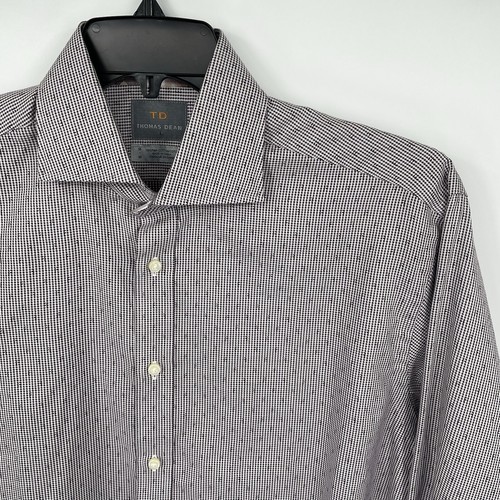 Thomas Dean Men's Medium Flip Cuff Button Up Shirt. | eBay
