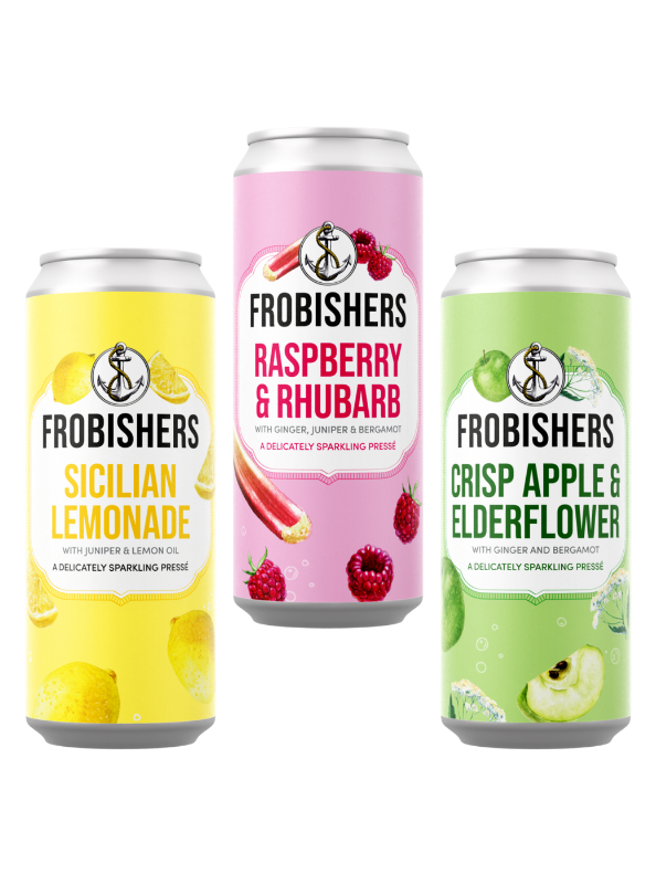Frobishers Sparkling Presse Cans 250ml x 12 - 3 Great Flavours, FREE ...