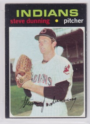 Steve Dunning 1971 Topps Rookie #294 Cleveland Indians EX {0302 | eBay
