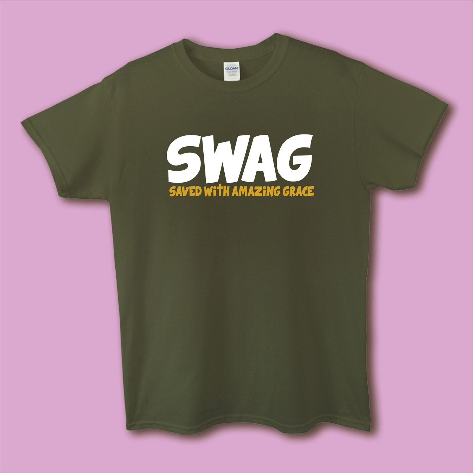 Men's/Ladies/Unisex Christian Faith T-shirt 'SWAG - Saved With Amazing ...