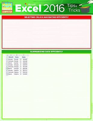 Microsoft Excel 2016 Tips and Tricks : QuickStudy Laminated Reference Guide by Curtis Frye (2015 ...