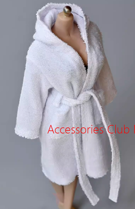Custom 1/6 Bathrobe Robes Home Shower Gown Hooded For 12" Action Figure ...