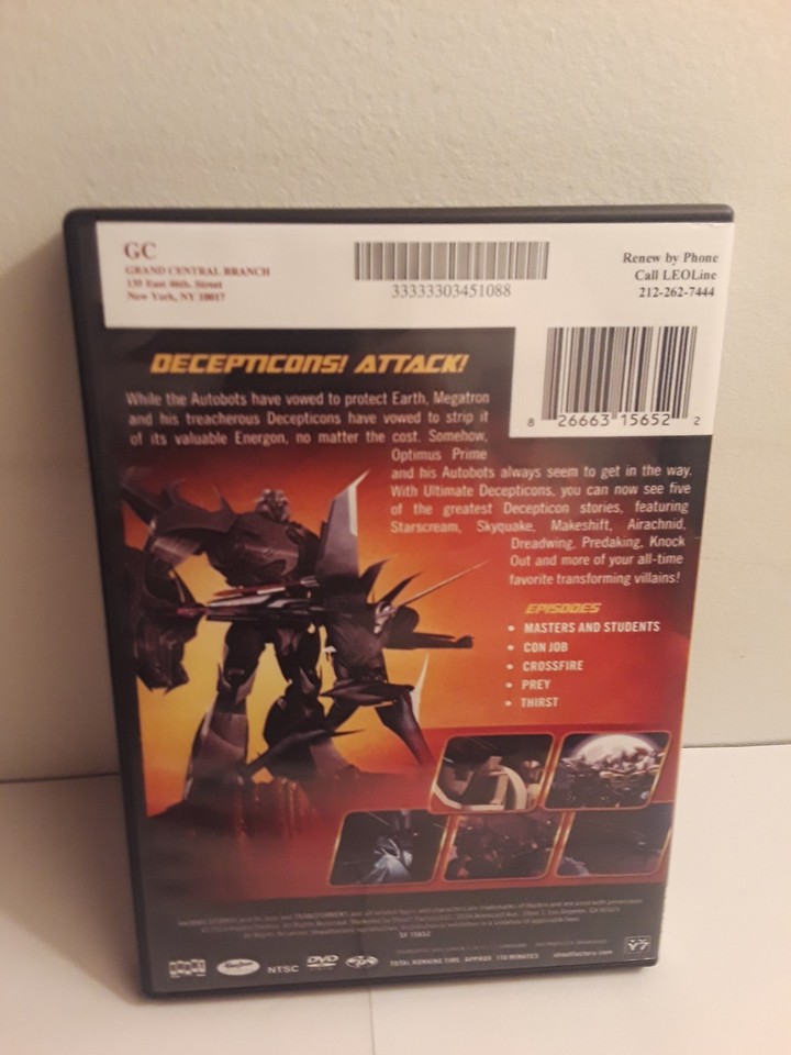 Transformers Prime: Ultimate Decepticons (DVD, 2015) Ex-Library ...
