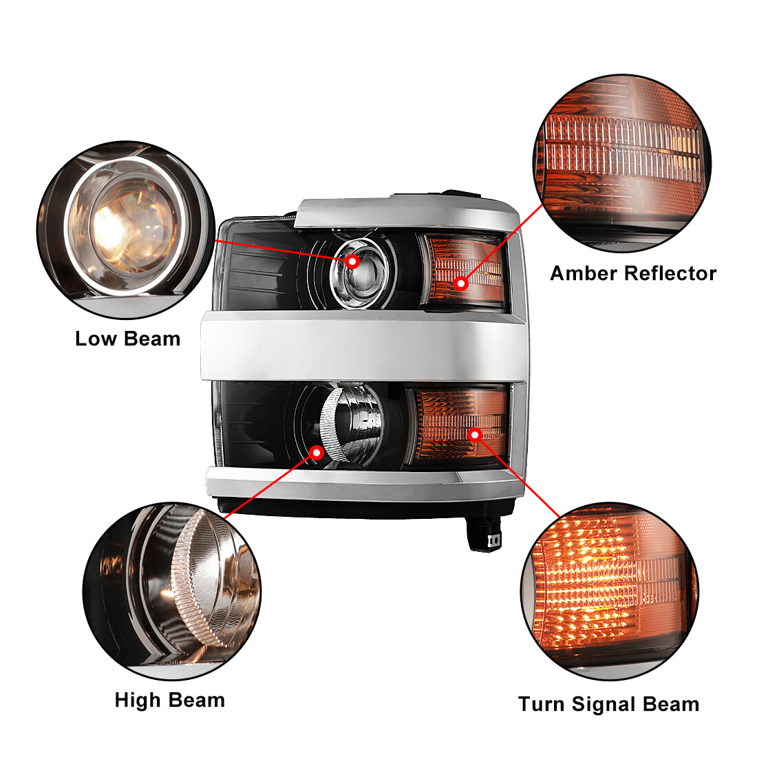 For 2015 2016 2017 2018 2019 Chevy Silverado 2500 3500HD Left Side ...