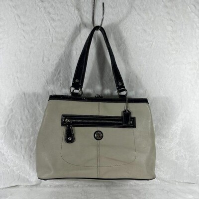 Vintage Coach Laura Leather Spectator Carryall Hand Bag Tote Off White ...