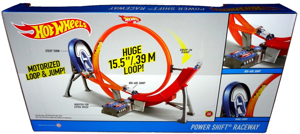 Hot Wheels Power Shift Raceway Set Toy Playset MIB Motorized Jump ...