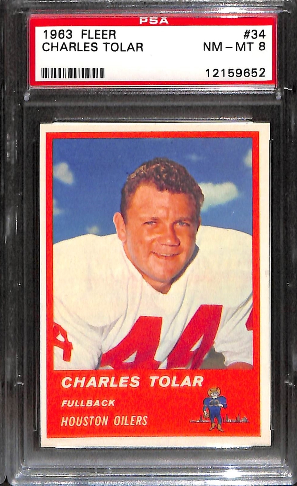 1963 Fleer #34 Charlie Tolar PSA 8 NM-MT 12159652 | eBay