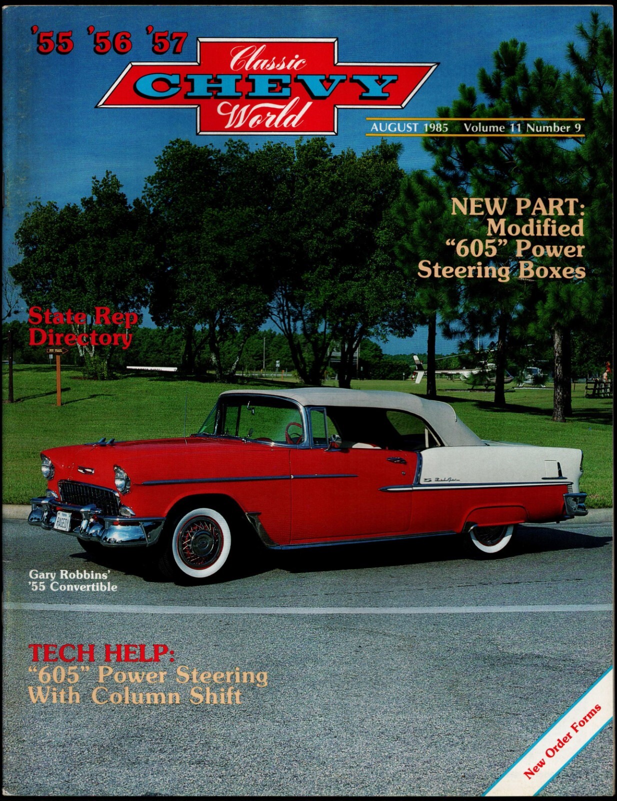 AUGUST 1985 CLASSIC CHEVY WORLD MAGAZINE, '55 '56 '57 BEL AIR, 210 ...