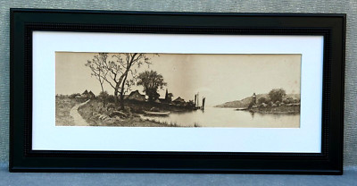 OLD ANTIQUE 19TH C. LANDSCAPE ETCHING CIRCLE OF ERNEST C ROST EDWARD ...