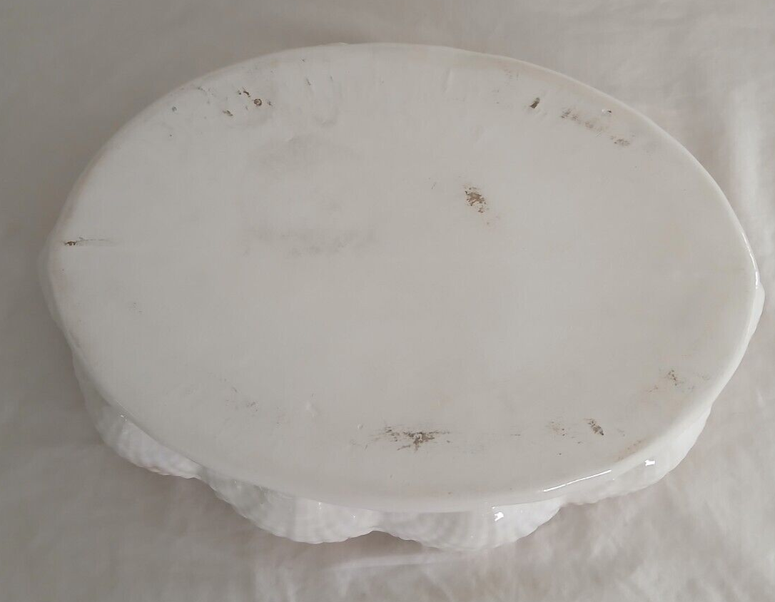 Ceramic Seashell Pink & White Scalloped Bowl Beach House Decoration 12 ...