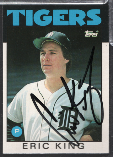 Eric King Tigers Autographed 1986 Topps 53T w/COA 101923NPCD225 | eBay