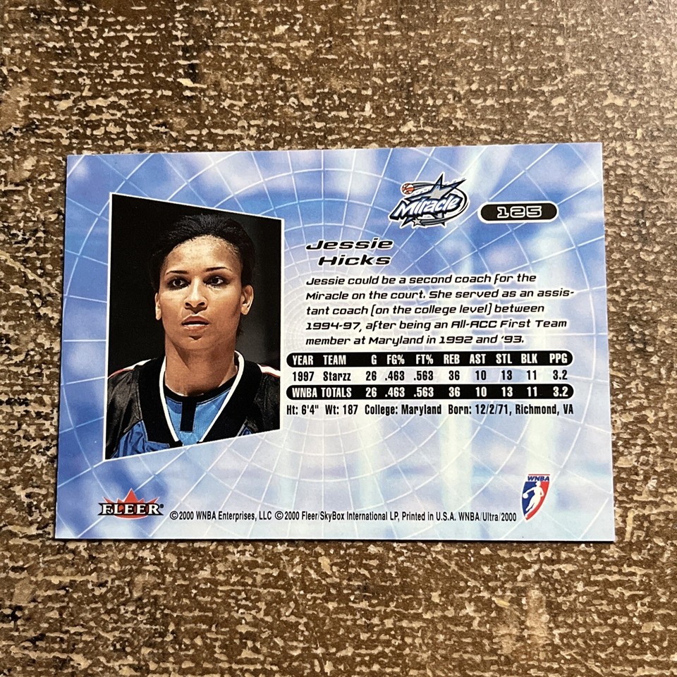 2000 Ultra WNBA #125 Jessie Hicks Orlando Miracle | eBay