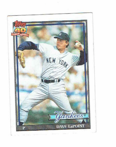 Dave LaPoint Yankees Pitcher #484 Topps 1991 Baseball Card | eBay