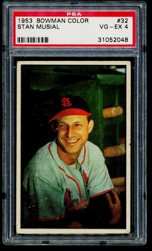 1953 BOWMAN COLOR #32 STAN MUSIAL PSA 4 VG-EX | eBay