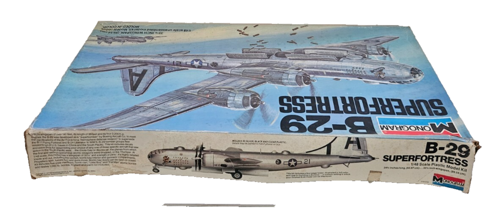 1/48 MONOGRAM B-29 SUPERFORTRESS + PYN UP NOSE ART DECALS "THE OUTLAW ...