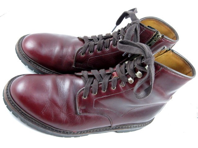 Allen Edmonds "Higgins Mill" WEATHERPROOF Zip Lug Boots 9 E Burgundy ...