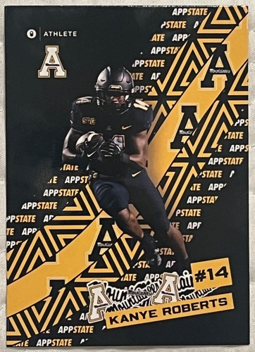 KANYE ROBERTS Appalachian State Football Mountaineers RB OnIt Athlete ...
