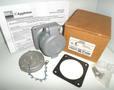 ⭐NEW IN BOX⭐ APPLETON ADR3034 30-Amp PIN&SLEEVE RECEPTACLE 30A 3W 4P | eBay