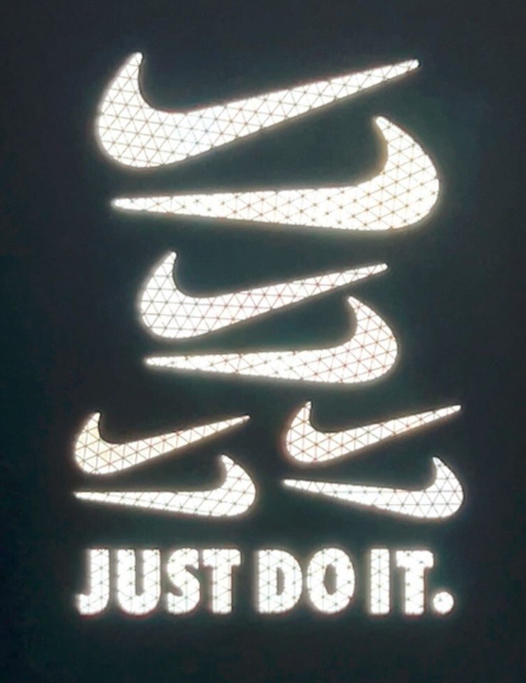 Nike Swoosh Logo Stickers Decals Reflective Reflector Pack Flexible ...