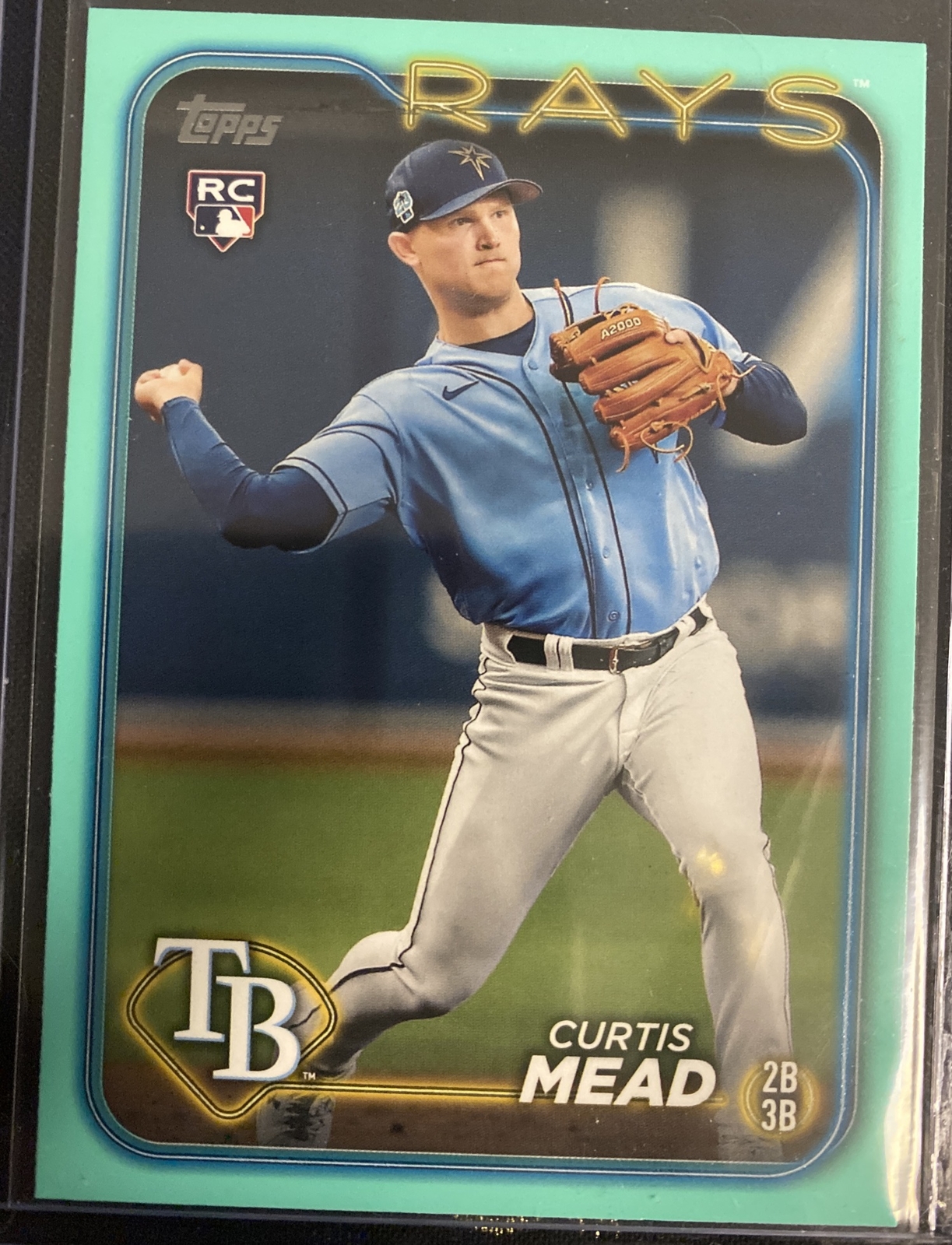 2024 Topps Series 1 #82 Curtis Mead Aqua Fanatics Exclusive RC Rays | eBay