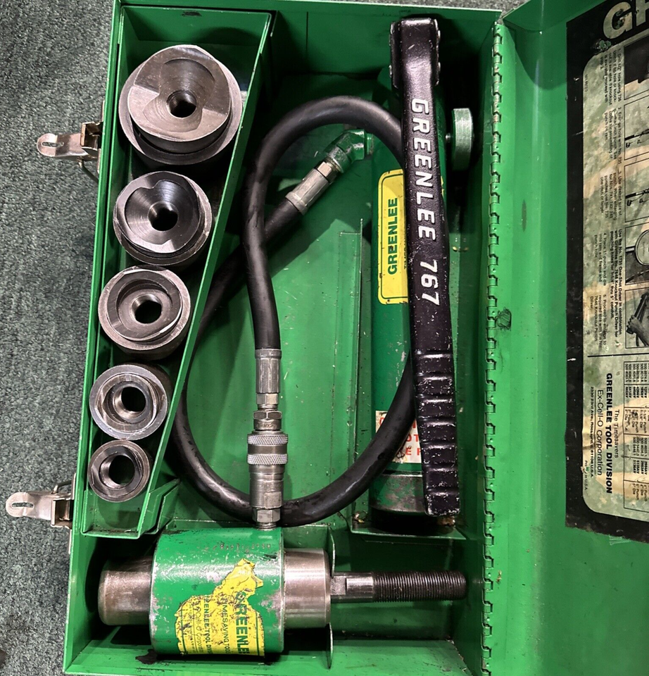 Greenlee Knockout Punch Set 767 Hydraulic Tool No. 7306 Slug Splitter ...