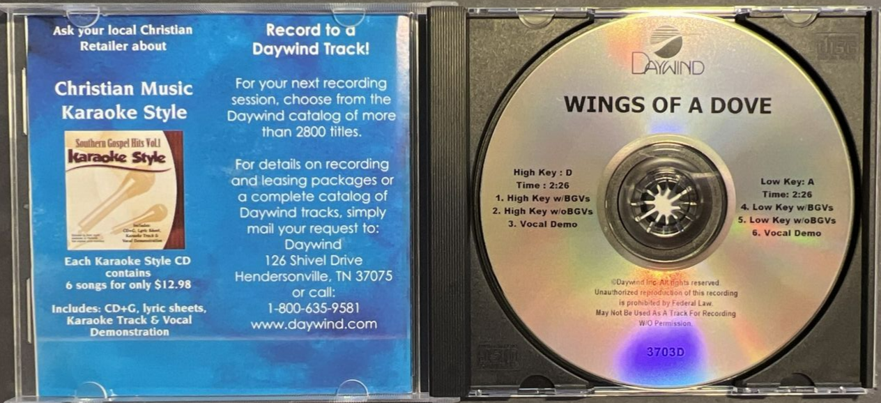 CD, Daywind Soundtracks - Wings Of A Dove - Very Good | eBay