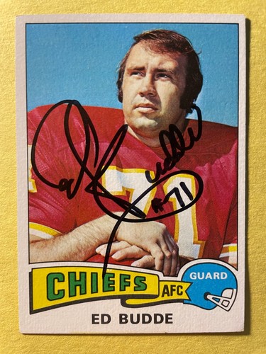 SIGNED ED BUDDE 1975 TOPPS FOOTBALL CARD AUTOGRAPHED HOF - CHIEFS | eBay
